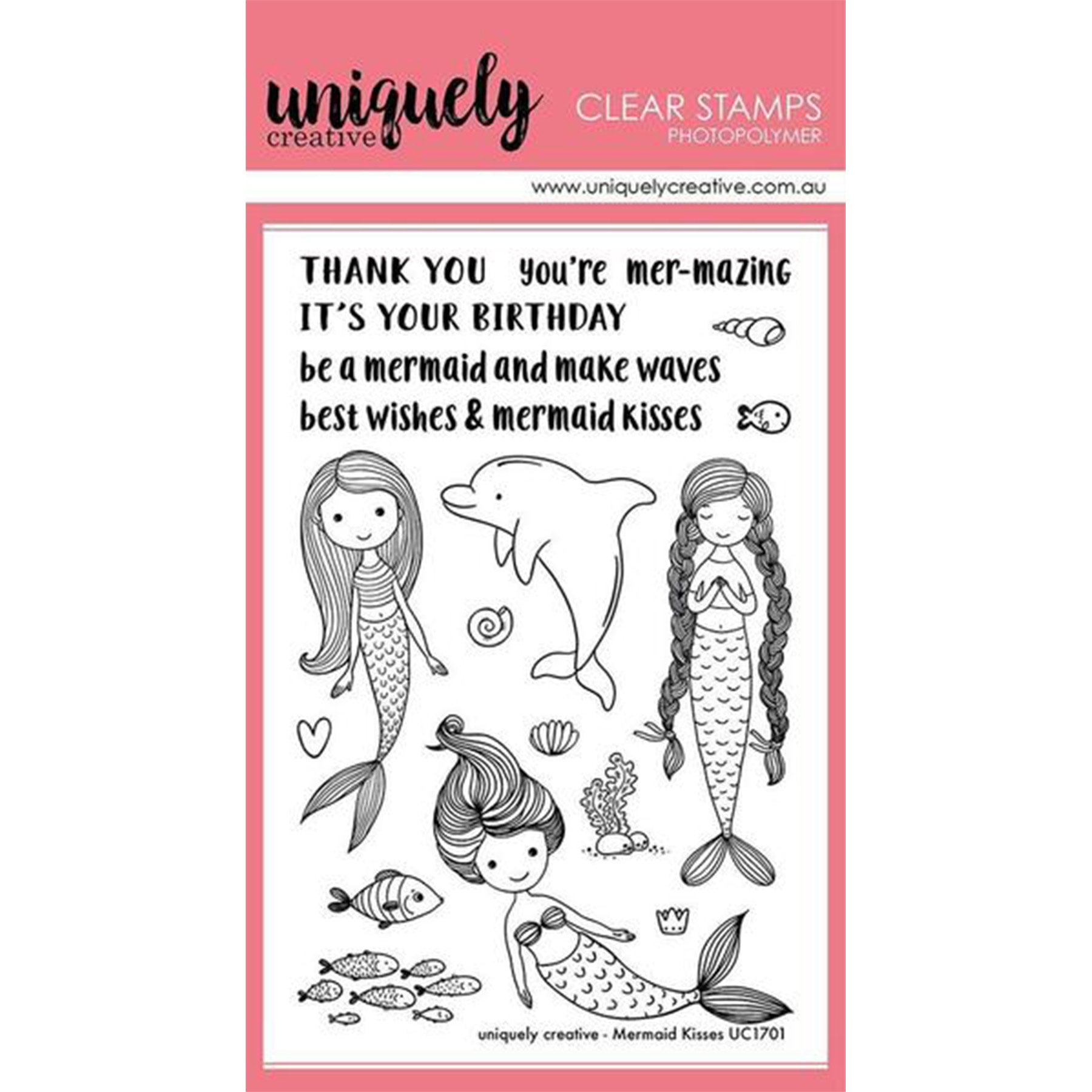 Uniquely Creative Stamp Set - Mermaid Kisses | Annie G Studio