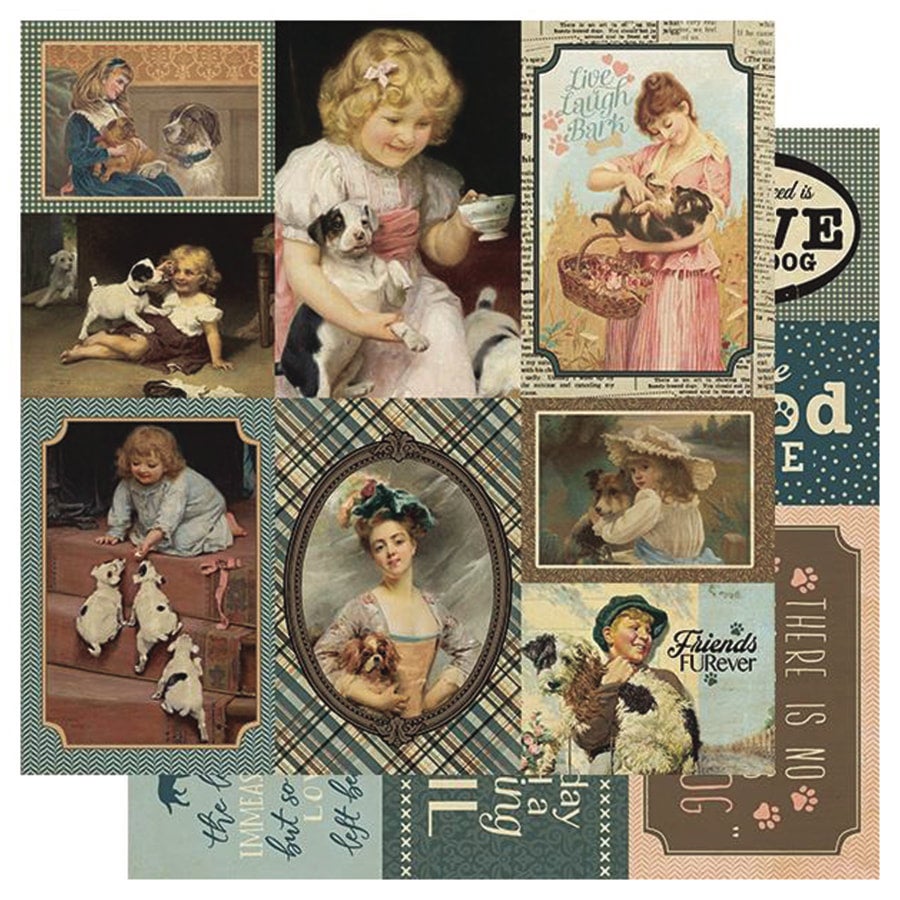 Authentique 12x12 Paper - Purebred Eight - Dog Cut-Aparts | Annie G Studio