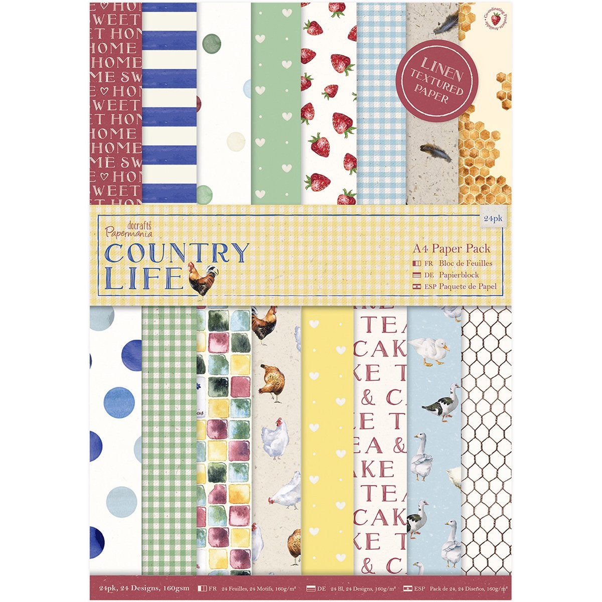 DoCrafts Papermania A4 Paper Pack - Country Life | Annie G Studio
