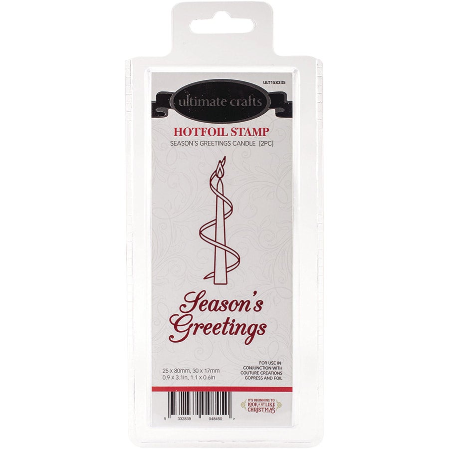 Ultimate Crafts Seasons Greetings Candle Hotfoil Stamp Set | Annie G Studio