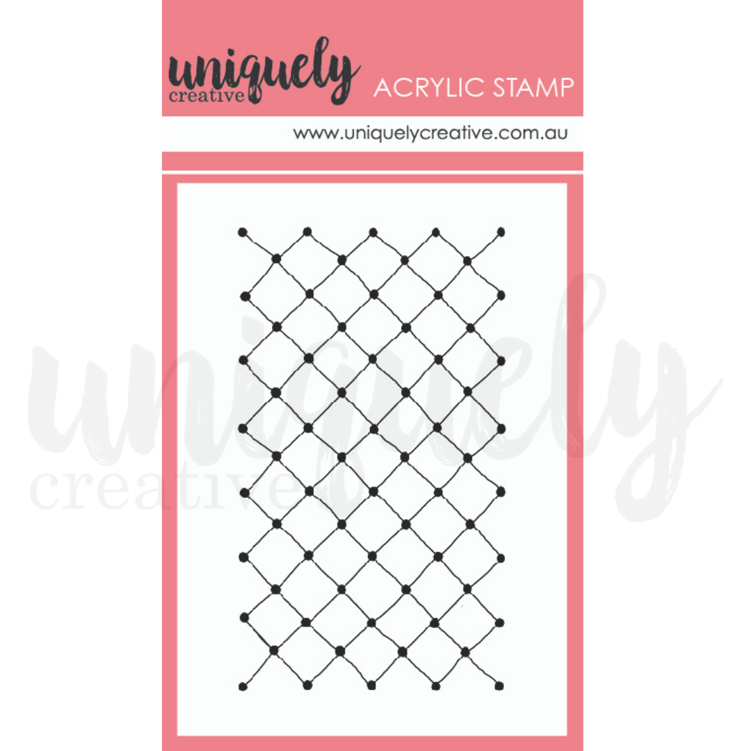 Uniquely Creative Mark Making Mini Stamp - Fish Net | Annie G Studio