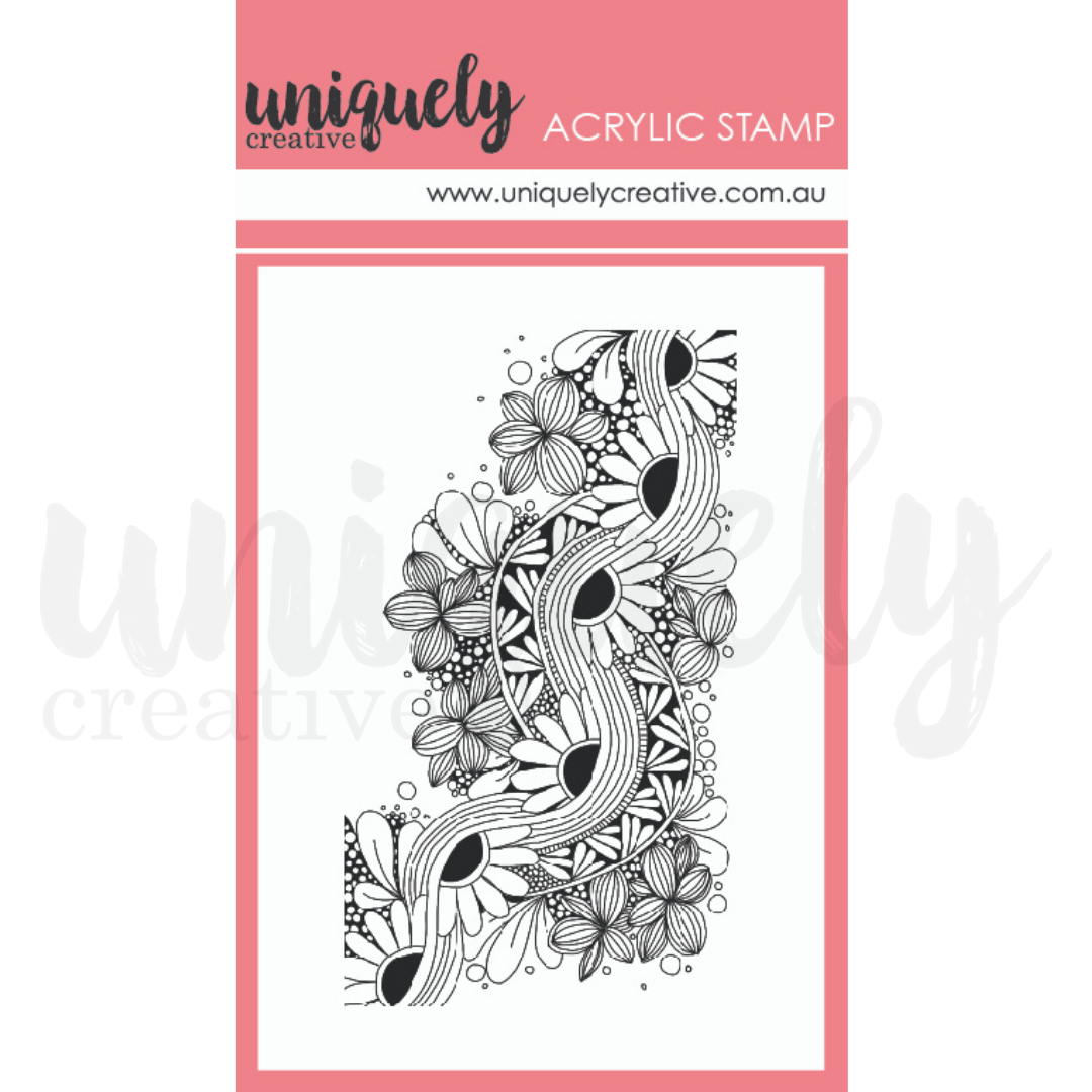 Uniquely Creative Mark Making Mini Stamp - Zentangle River | Annie G Studio